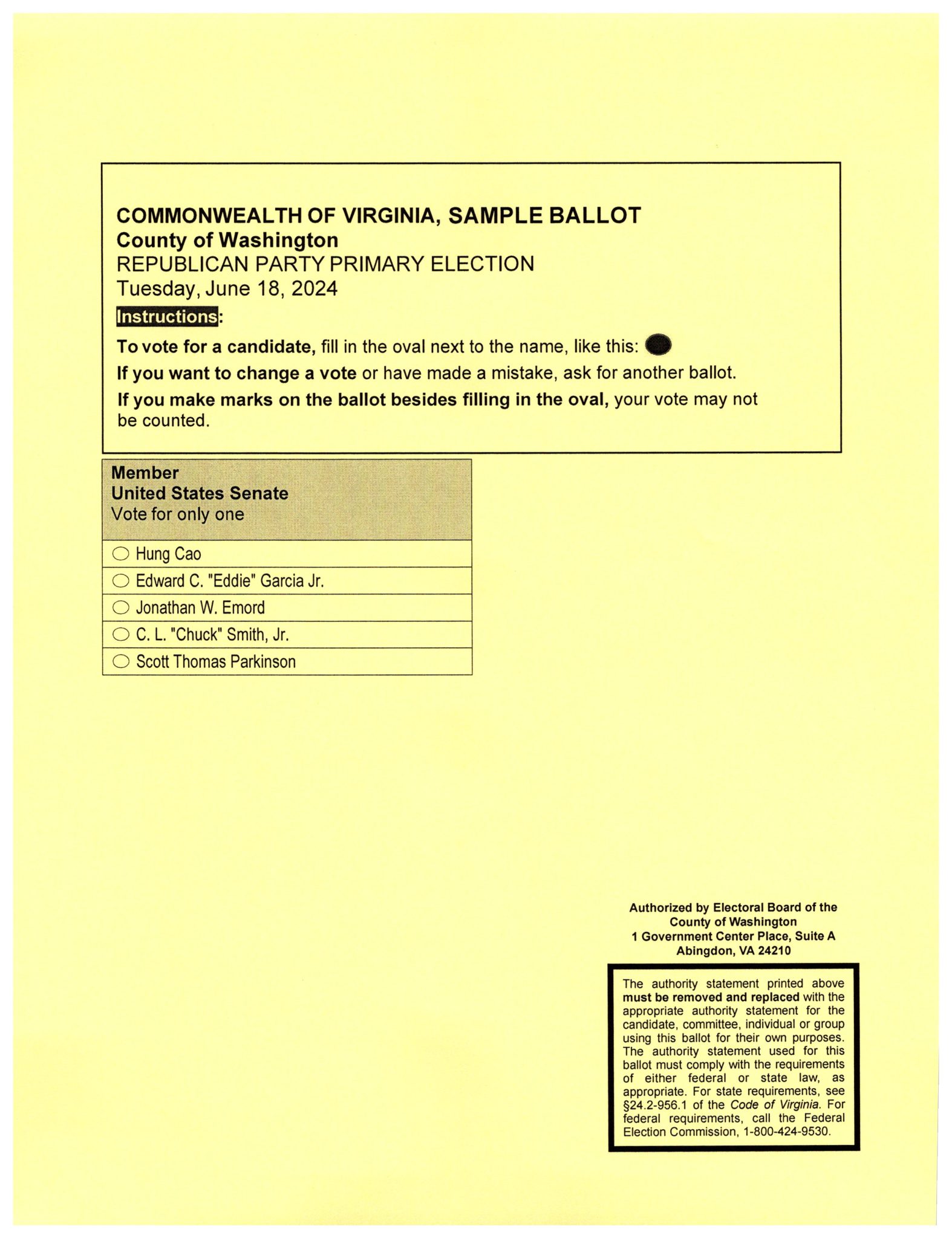Voter Registrar - Washington County Virginia